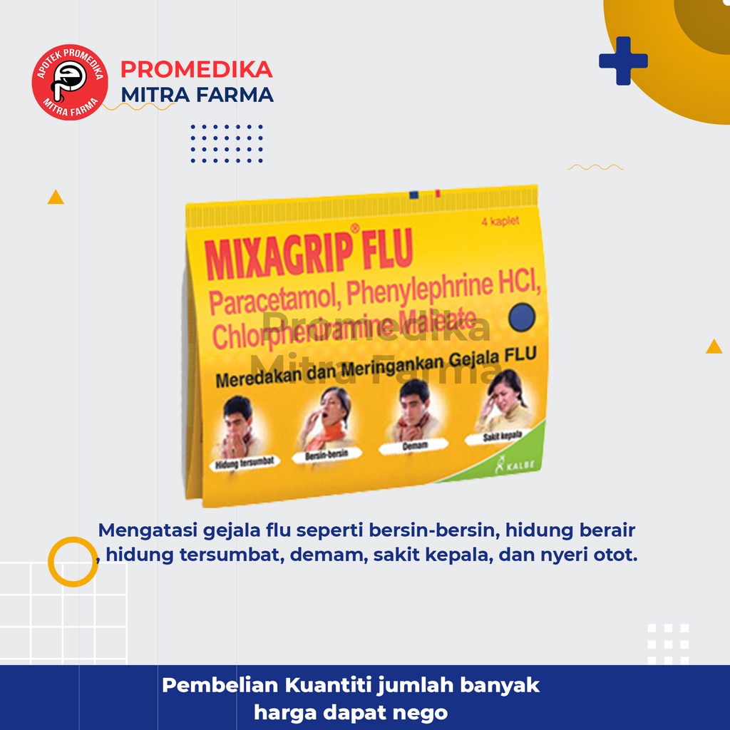 Jual Mixagrip 4's Tablet / Strip / Obat Flu Dewasa / Obat Batuk Flu ...
