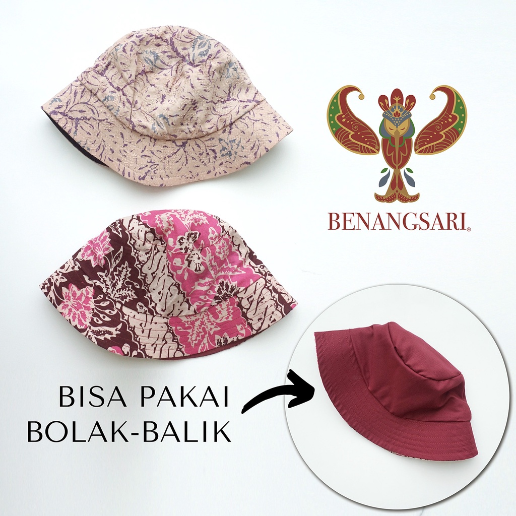 Jual Benangsari Bucket Hat Batik Topi Reversible Aksesoris Souvenir ...