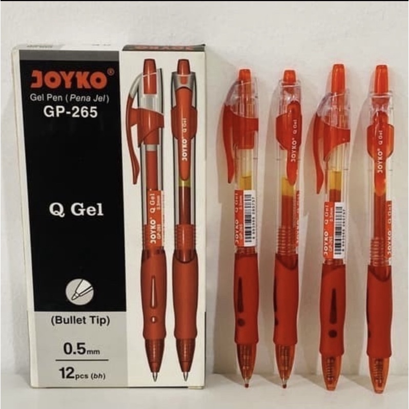 Jual PULPEN JOYKO GP-265 Q GEL 0.5 MM / 1 BOX ISI 12 PCS | Shopee Indonesia