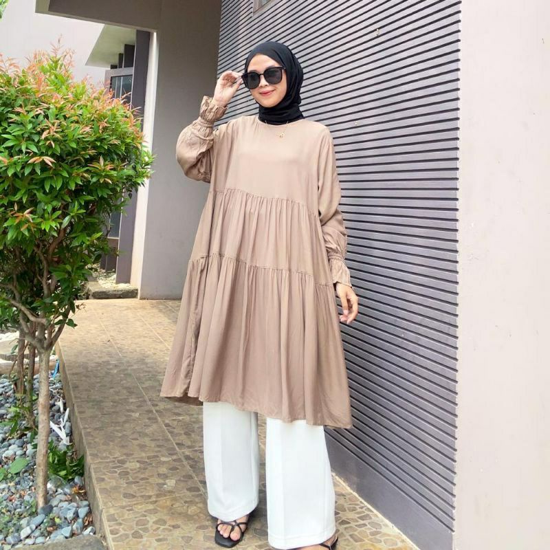 Jual PLAIN TUNIK RAYON/TUNIK REMPEL POLOS | Shopee Indonesia
