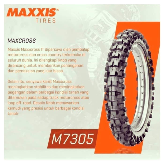 Jual Ban Motocross Trail Maxxis M7305 100/100-18 + Ban Dalam ( Paket ...