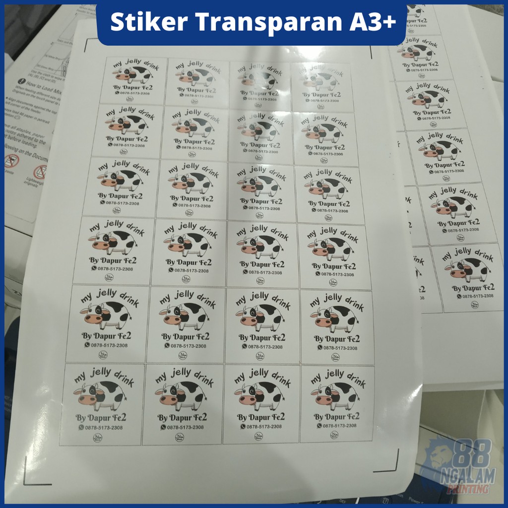 Jual Cetak Stiker Transparan A3+ | Shopee Indonesia