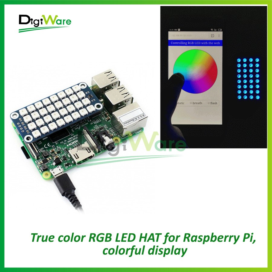 Jual True color RGB LED HAT for Raspberry Pi, colorful display | Shopee ...