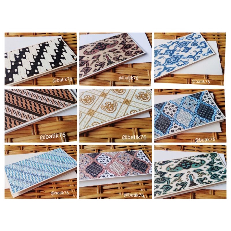 Jual 1PACK MOTIF BATIK CAMPUR MONEY HOLDER KARTU UCAPAN MULTIFUNGSI ...