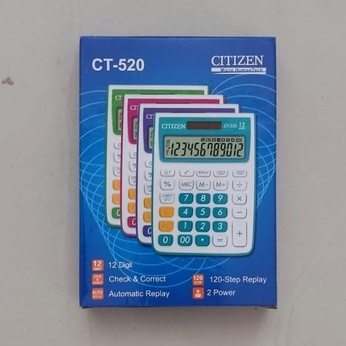 Jual Kalkulator Citizen CT 520 Calculator Alat Hitung 12 digit | Shopee Indonesia