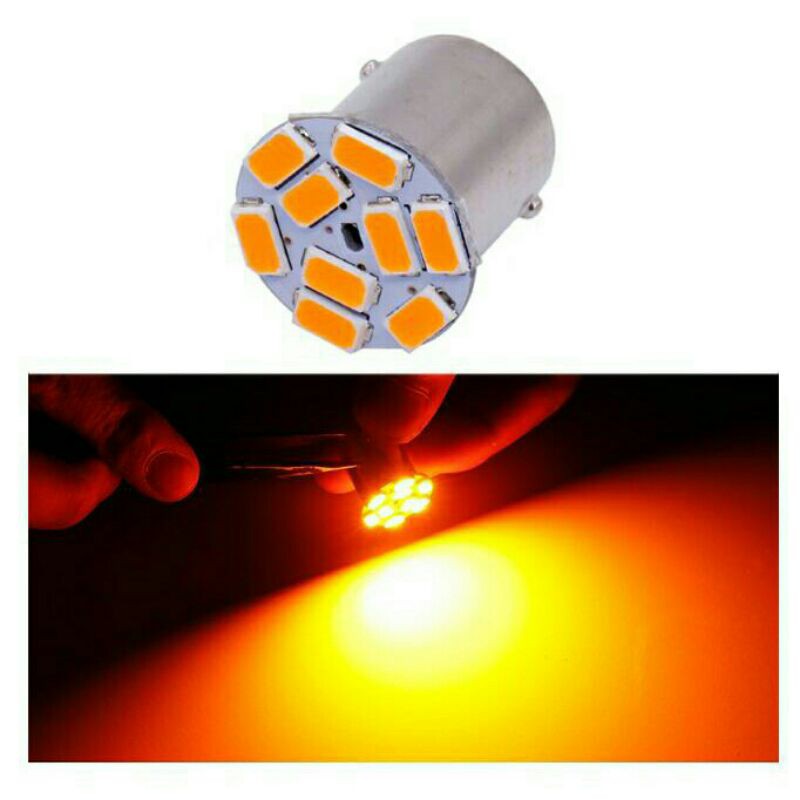 Jual LAMPU BAYONET 1156 BAU15S LED SEIN SEN RETTING 9SMD 5630 ORANGE ...