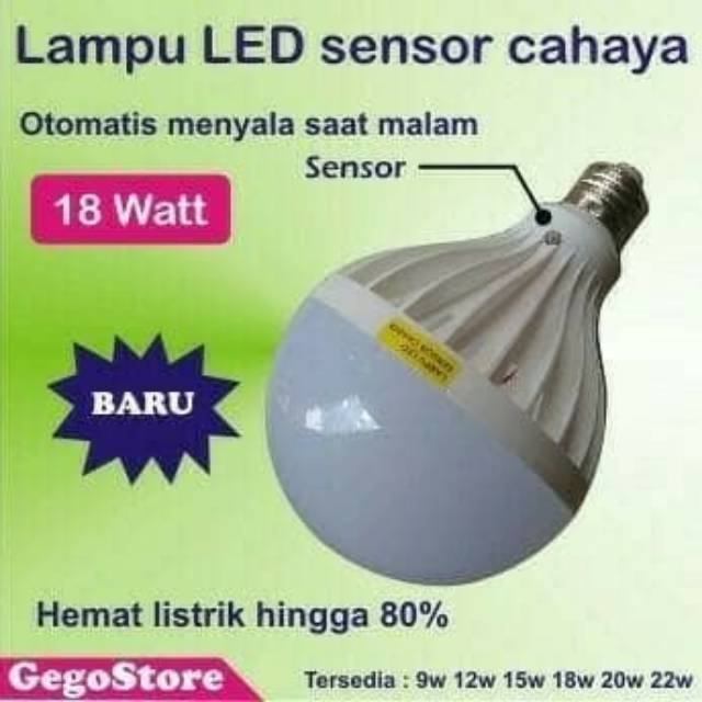 Jual Lampu sensor cahaya led 18w watt | Shopee Indonesia