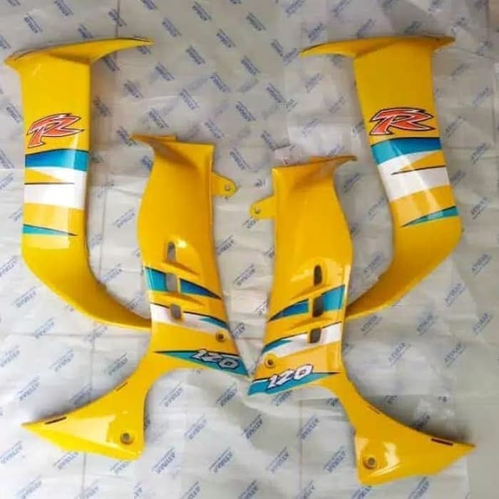 Jual Jual sayap luar dalam satria hiu 2 tak kuning plus striping ...