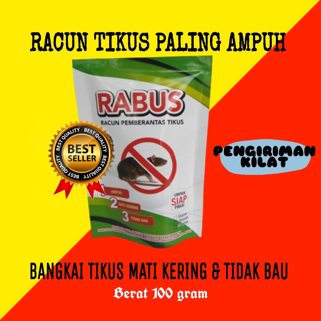 Jual Racun Obat Pengusir Tikus Rumah Ampuh RABUS 100 gram Pembasmi ...