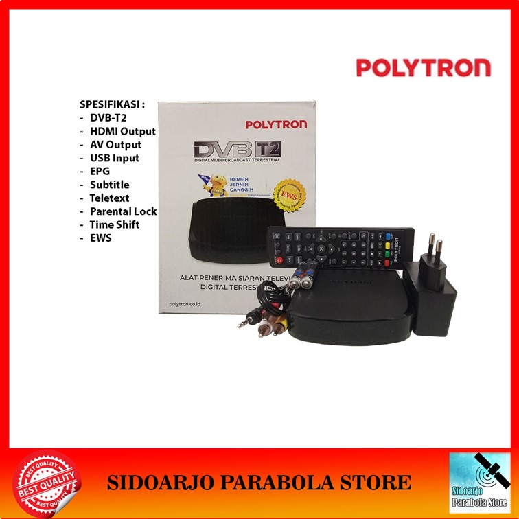 Jual Set Top Box STB TV Digital DVBT2 Polytron PDV-700T2 DVB-T2 UHF SNI ...