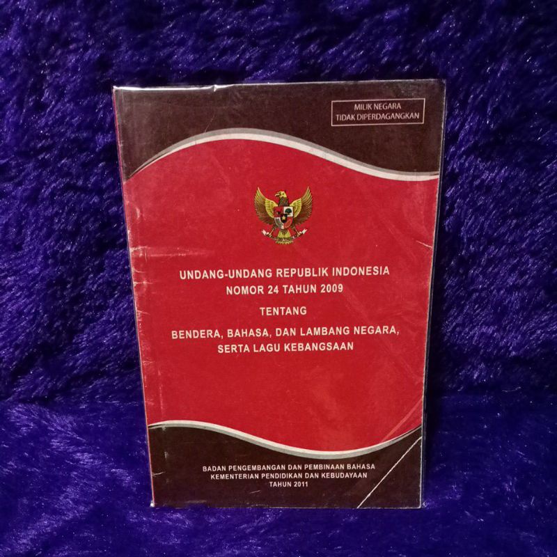 Jual undang undang republik indonesia nomor 24 tahun 2009 tentang ...
