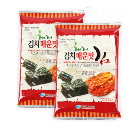 Jual Kwangchun Korea Kimchi Seasoned Sea Seaweed Roasted Laver Snack ...
