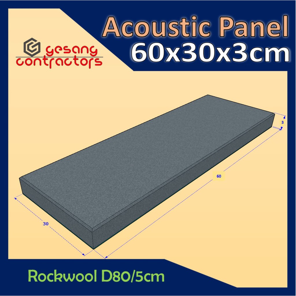 Jual Panel Akustik 60x30 3cm D80/1" | Acoustic Panel Peredam Suara ...