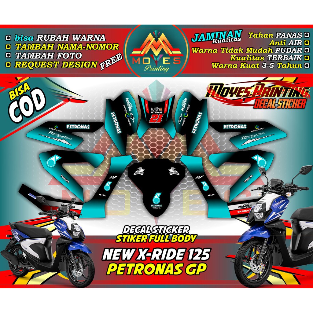Jual stiker ttx ride 125 stiker decal xride new sticker new xride 125 ...