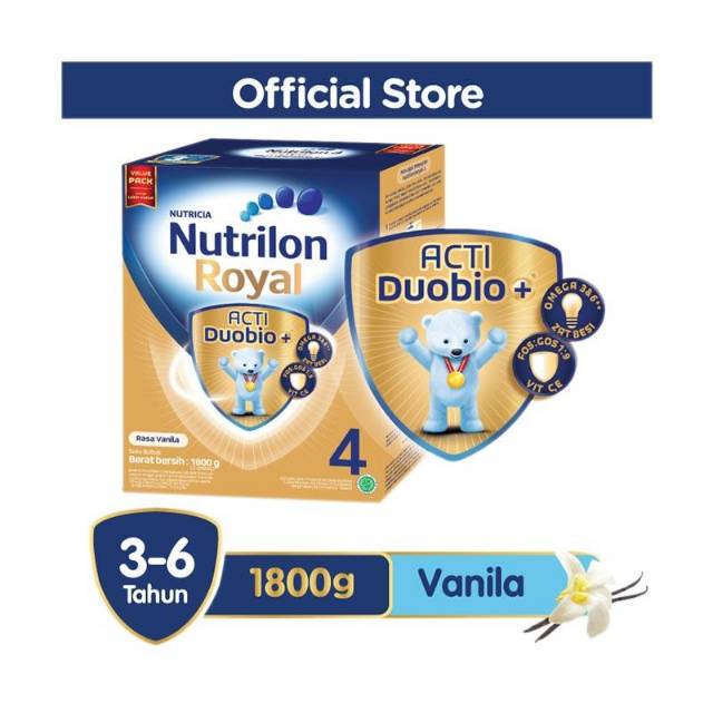 Jual Nutrilon Royal Acti Duobio 4 Vanila [1800 g/Kemasan Box] | Shopee Indonesia
