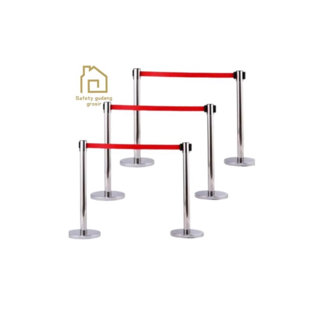 Jual Tiang Antrian Standing Barrier Railing Stand Pembatas Antrian ...
