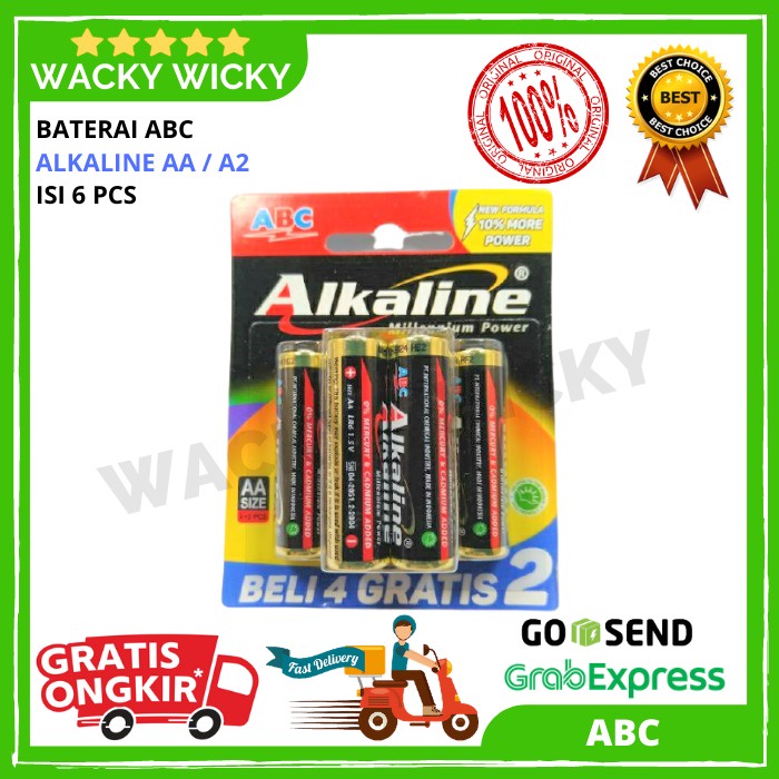 Jual Batre Baterai Battery ABC Alkaline AA/A2 AAA/A3 | Shopee Indonesia