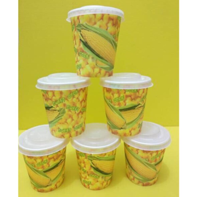Jual Cup Jasuke / Cup Jagung Manis / Paper Cup Jasuke / Tutup / Lid Cup ...