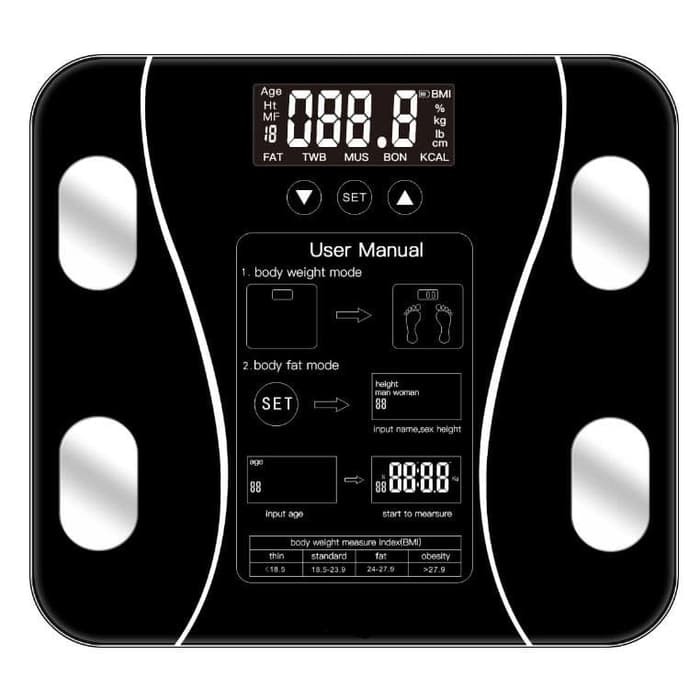 Jual GDD805 Timbangan Badan Digital Analisa Tubuh Touch Screen 180KG | Shopee Indonesia