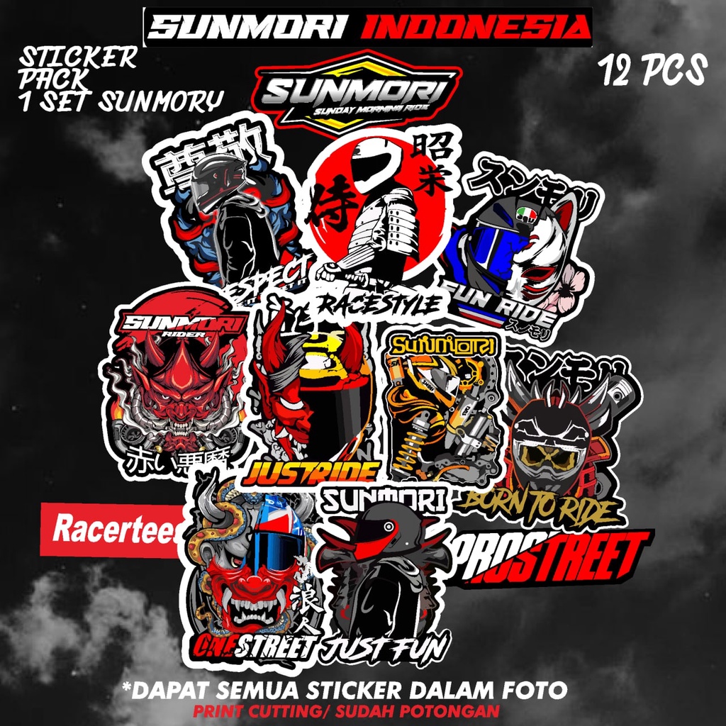 Jual [COD] STICKER BRAND SUNMORI INDONESIA Kode B | STICKER murah Kode ...