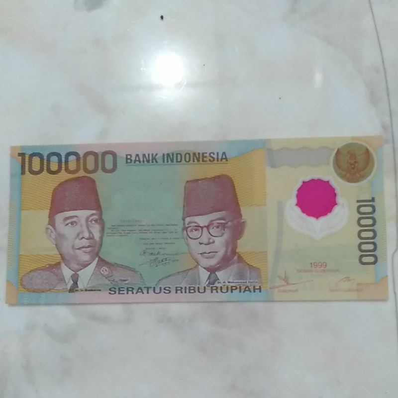 Jual Uang Lama (Jadul) Rp 100.000 bahan plastik. Soekarno-Hatta dan ...
