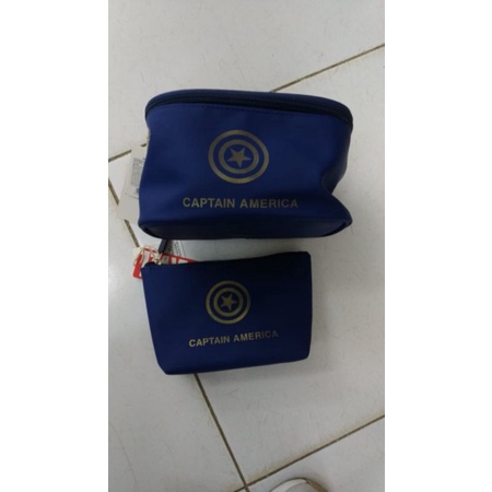 Jual MINISO POUCH MARVEL CAPT AMERICA (BIRU) | Shopee Indonesia