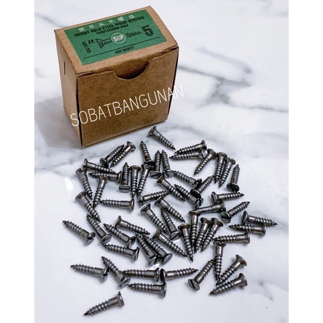 Jual SEKRUP KAYU 5/8” x 5 merk SIP 144pcs PER BOX / SEKRUP TEBAL ...