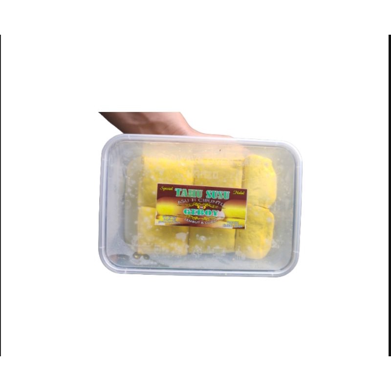 Jual Tahu Box Kuning Merk Geboy Asli Cibuntu Grab Only | Shopee Indonesia
