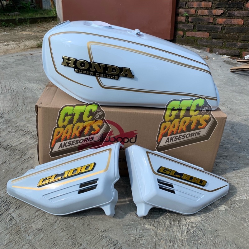 Jual tangki tengki gl 100 pres pabrik warna putih set bok aki gl 100 ...