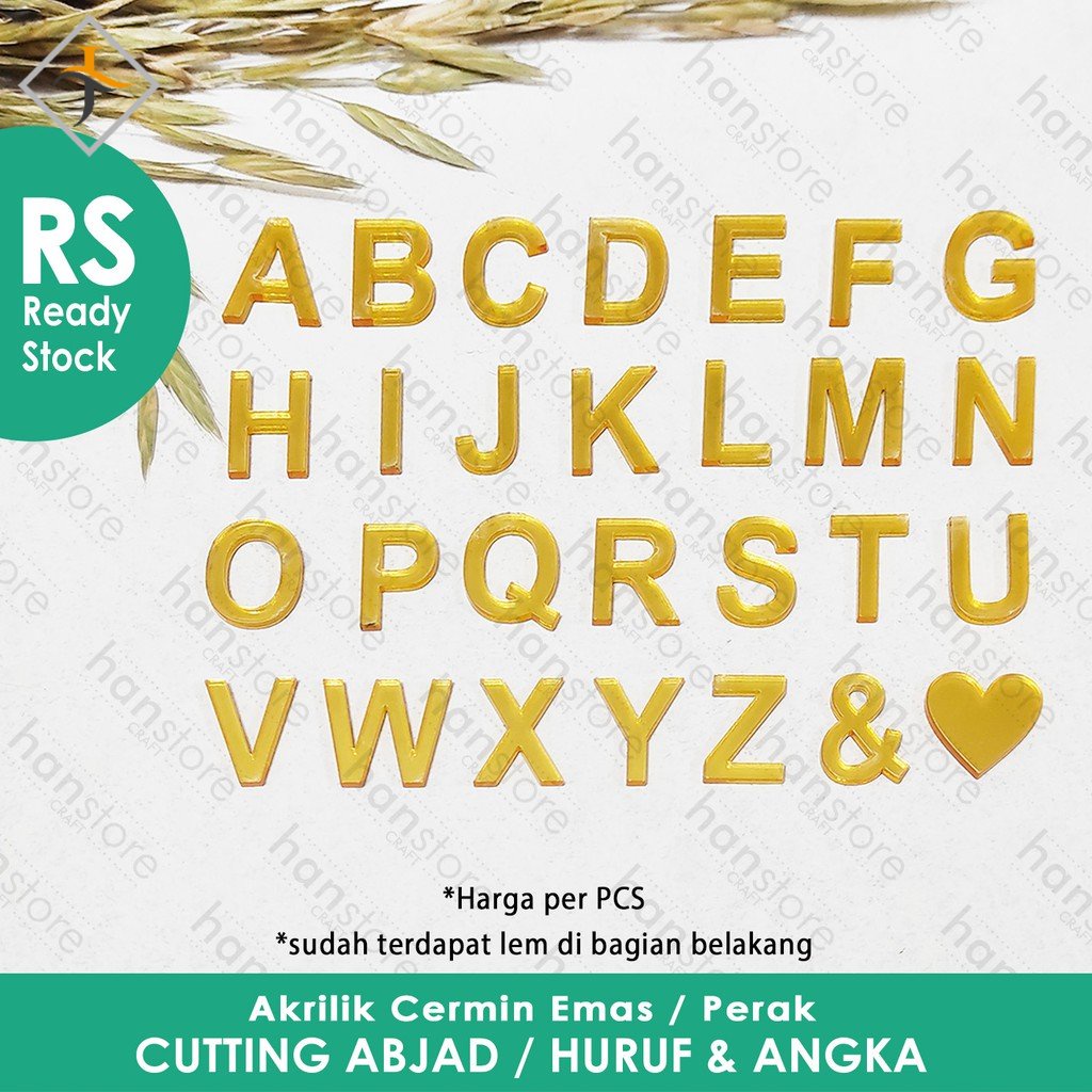 Jual RS T. 5 cm BIJIAN Abjad / Huruf / Inisial ( A - Z & / semua tanda ...