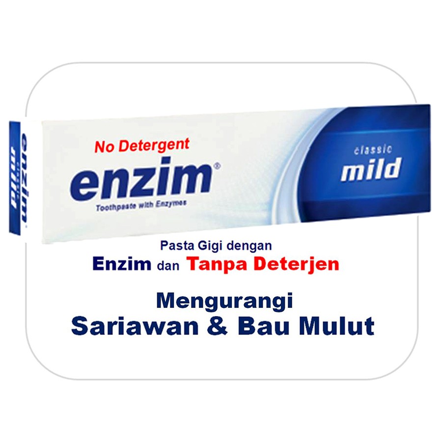 Jual Enzim Original Classic Mild [ 124g/ 100ml ] Toothpaste / Pasta ...
