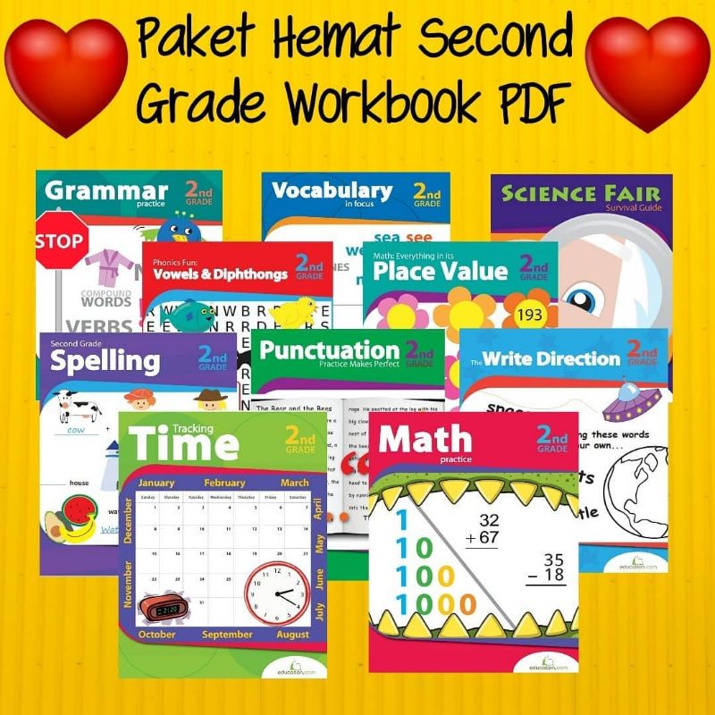 Jual Paket Second Grade Activity Book (23 PDF Workbook) | Shopee Indonesia