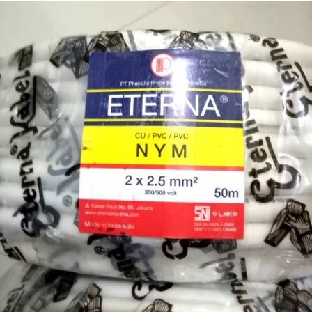 Jual Kabel Listrik Eterna 2 x 2.5 / 2X2.5 NYM (HARGA / METER) | Shopee Indonesia