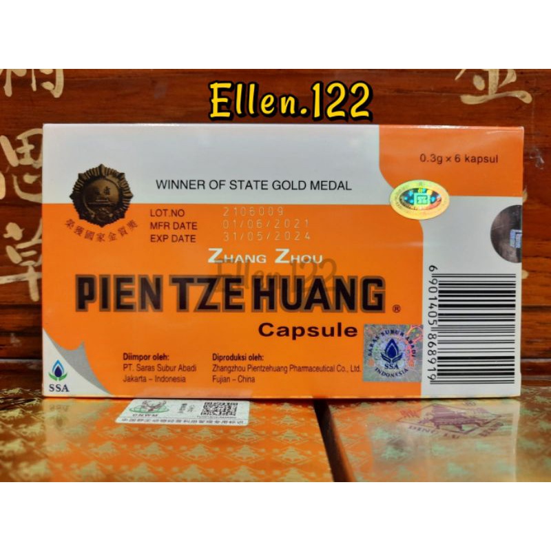 Jual Pien Tze Huang Kapsul Capsule Original SSA isi 6 Kapsul - Obat ...
