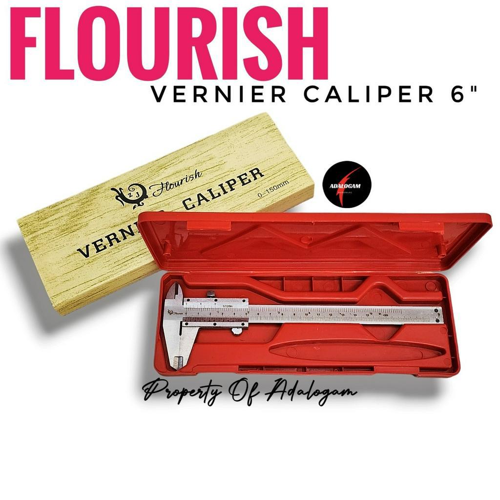 Jual FLOURISH Sigmat Sikmat 6 Inch 15 Cm - Jangka Sorong Box PVC Merah ...
