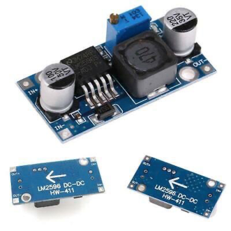 Jual LM2596 adjustable DC-DC step down module ultra compact input 3-40V ...