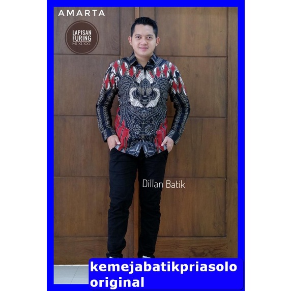 Jual ATASAN PREMIUM KEMEJA BAJU BATIK SOLO PRIA LENGAN PANJANG FULL ...