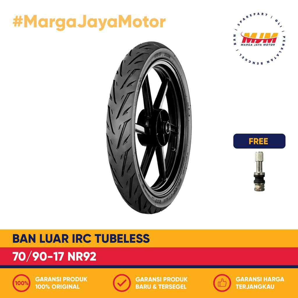 Jual Ban Luar IRC NR92 70/90-17 Tubeless Free Pentil | Shopee Indonesia
