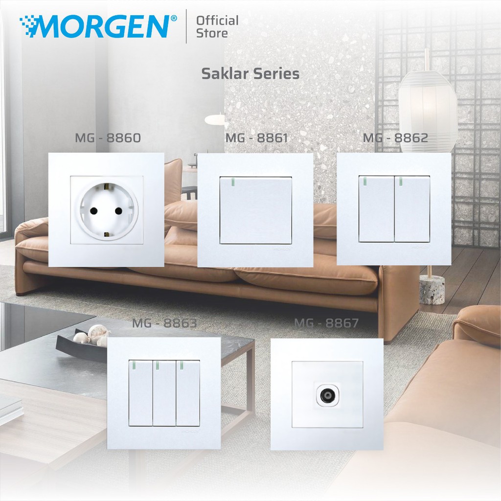 Jual Morgen IB V Series Saklar Engkel Tunggal Seri Ganda Triple isi 3 ...