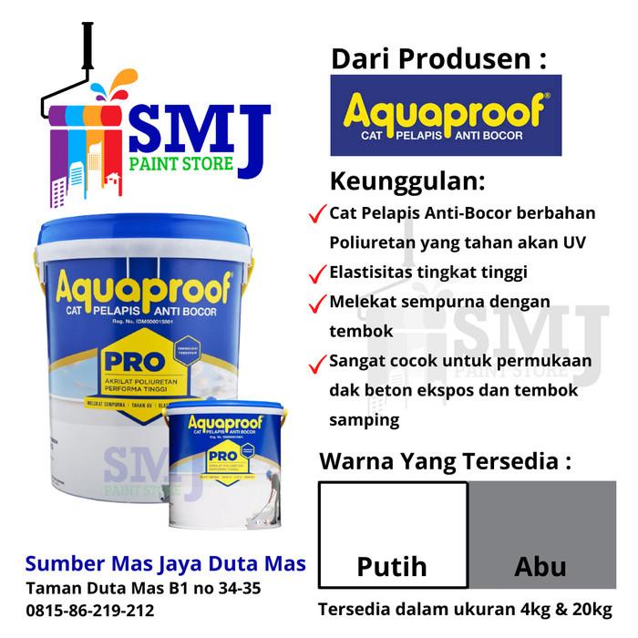 Jual Cat Pelapis Anti Bocor AQUAPROOF PRO warna Abu ukuran 20kg | Shopee Indonesia