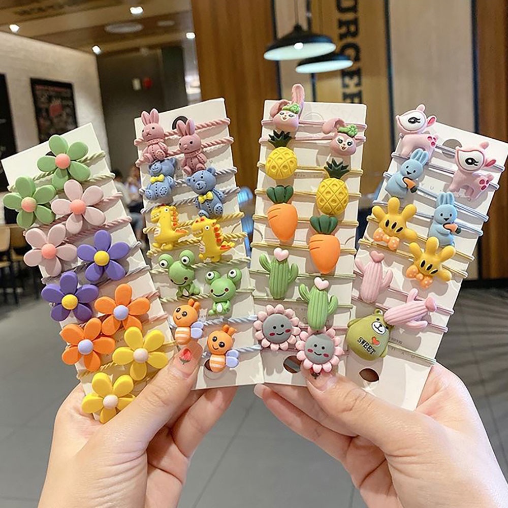 Jual BEVAVAR 10 pcs ikat rambut korea anak ikatan rambut anak karakter ...