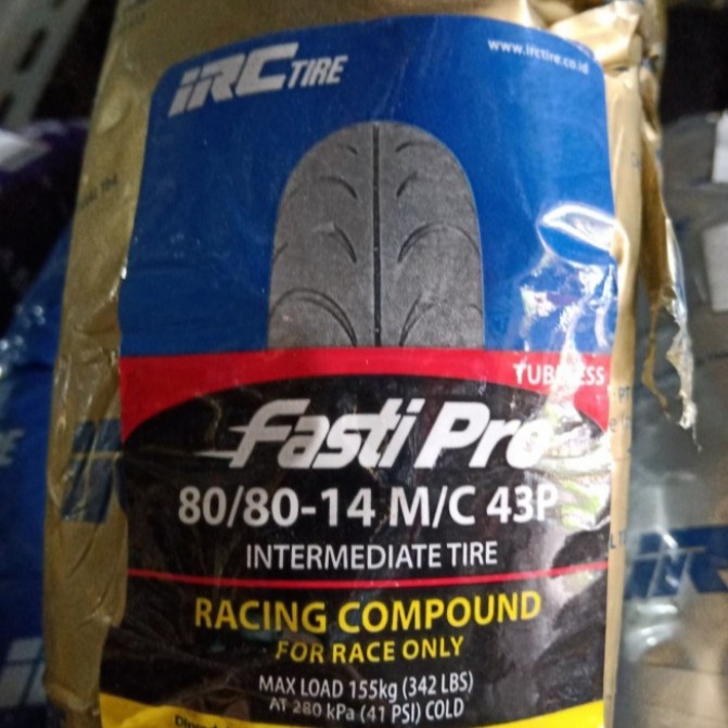Jual Ban pelek 14 IRC 80 80 14 Fasti Pro Tubeless ban Motor matic Vario ...