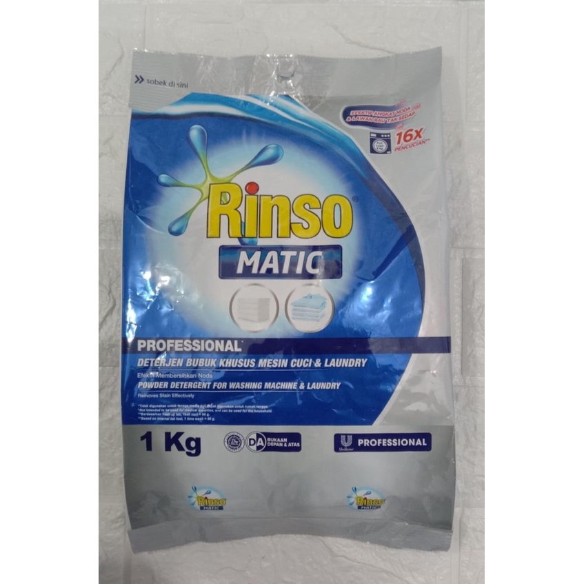 Jual Rinso Matic Professional Powder Detergent 1 KG | Shopee Indonesia