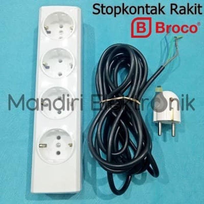 Jual Stop kontak Kabel Broco 4 Lubang Kabel 3 Meter + Steker Broco ...