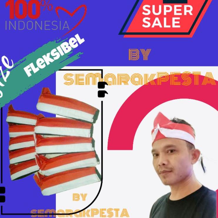 Jual Best Feedback ikat kepala merah putih khas nusantara ikat kepala ...