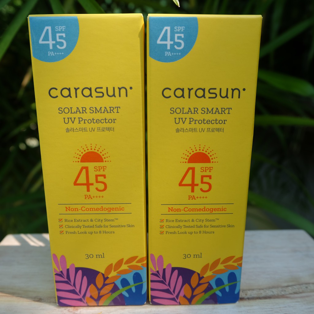 Jual CARASUN Solar Smart UV Protector Sunscreen 30ml | Shopee Indonesia