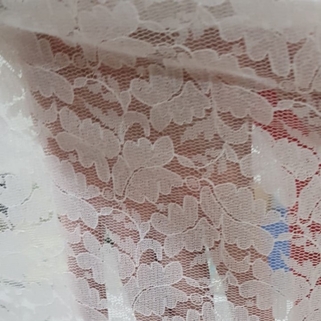 Jual BROKAT LEAF. warna putih tembok Harga per yard=90cm. Lebar kain ...