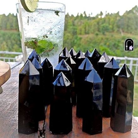 Jual Black Obsidian Tower Peru Premium | Shopee Indonesia