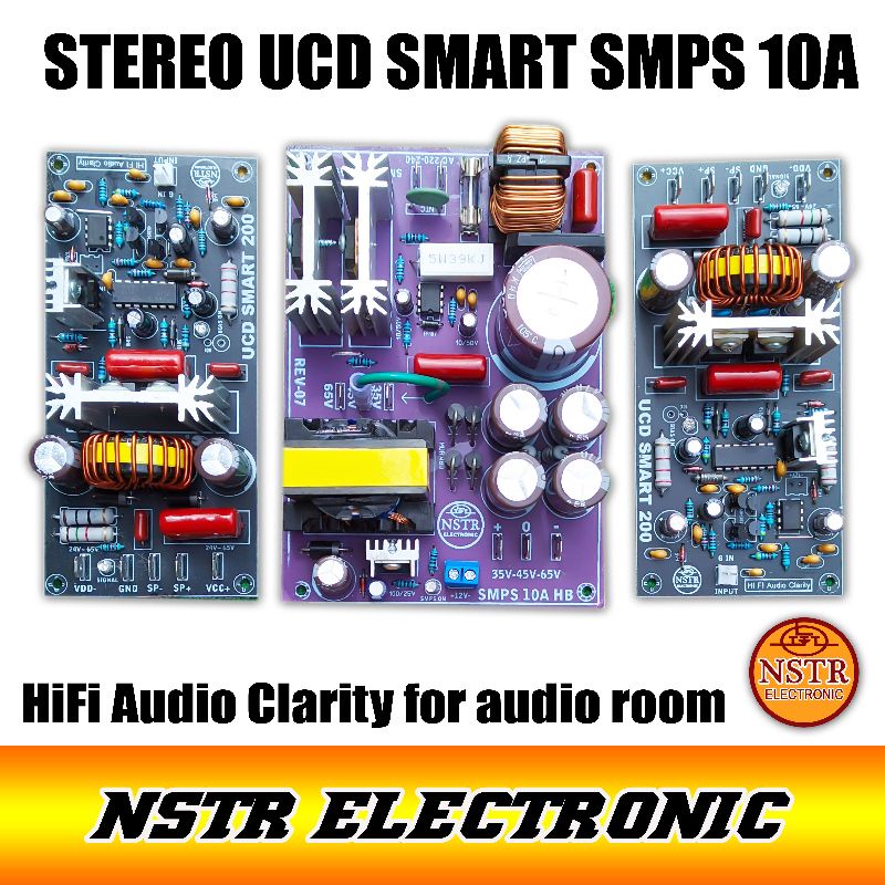Jual paket stereo amplifier ucd smart 200+ smps 10A | Shopee Indonesia
