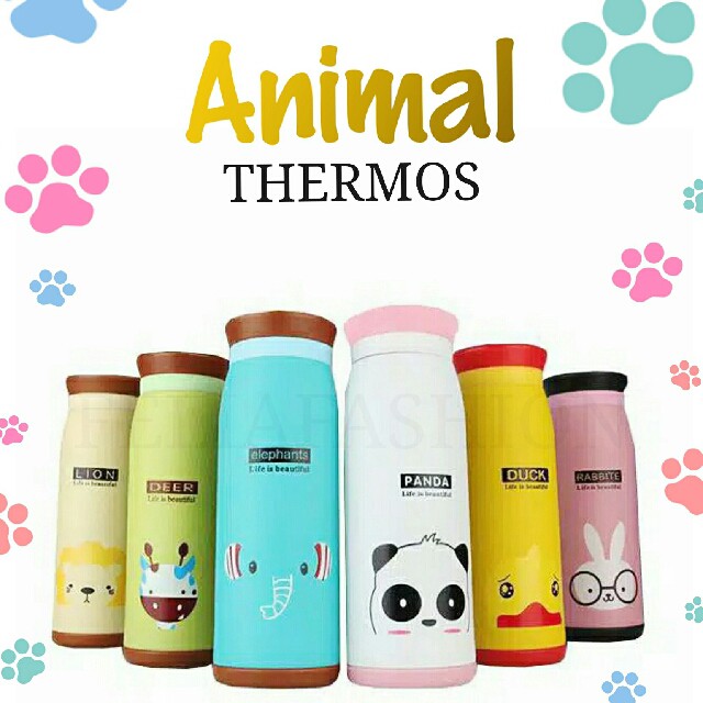 Jual Termos Air Berkarakter Animal lucu Cocok Untuk Anak Isi 500ML ...